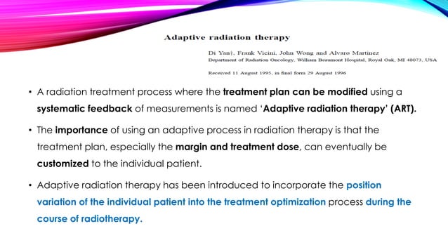 Image guided adaptive radiotherapy | PDF