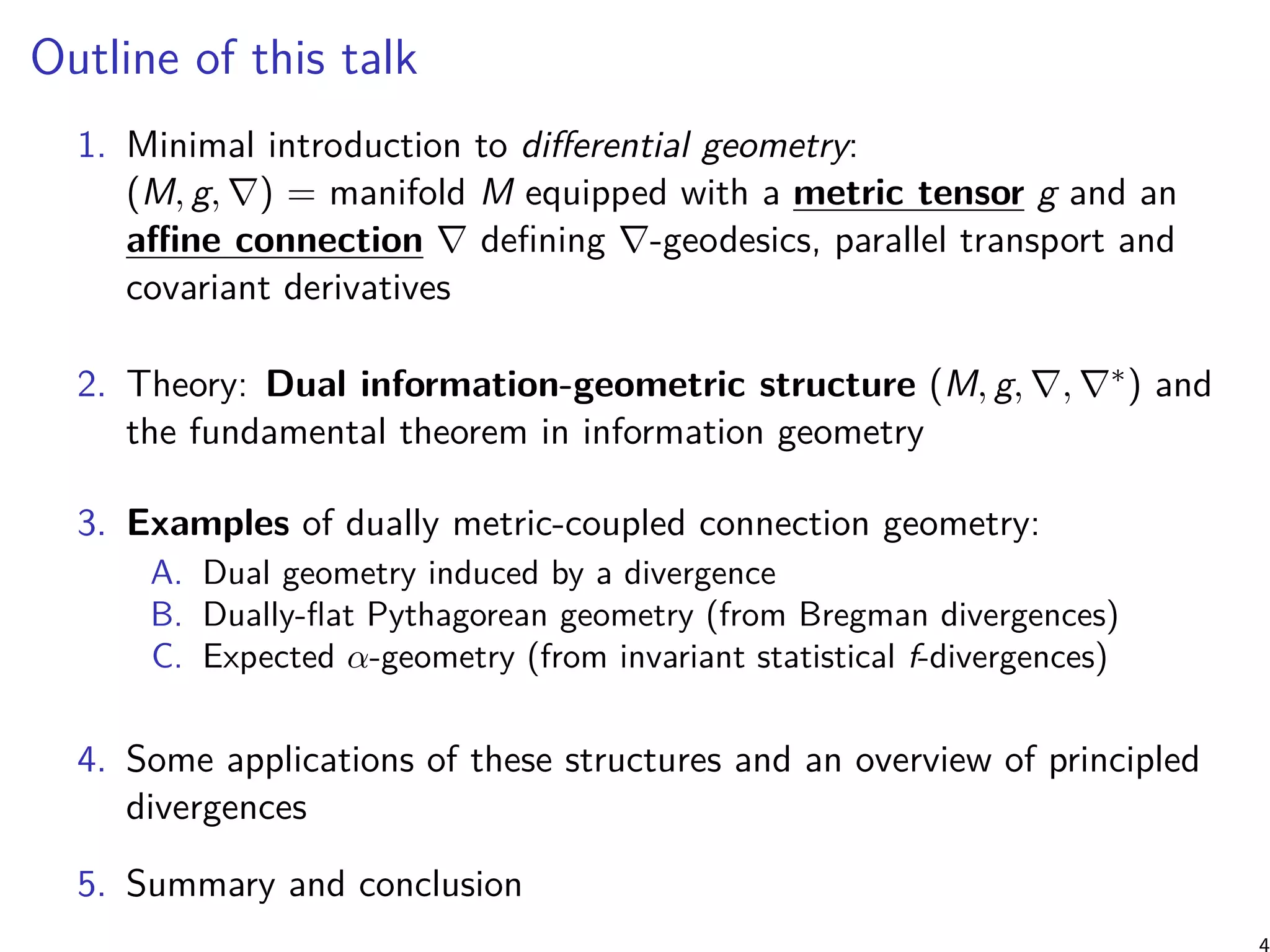 Information geometry: Dualistic manifold structures and their uses | PDF