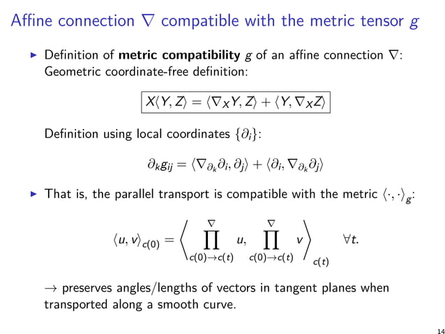 Information geometry: Dualistic manifold structures and their uses | PPT
