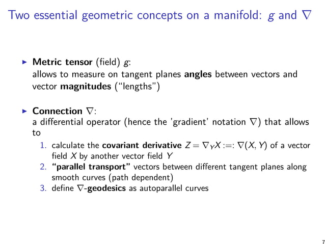 Information geometry: Dualistic manifold structures and their uses | PPT