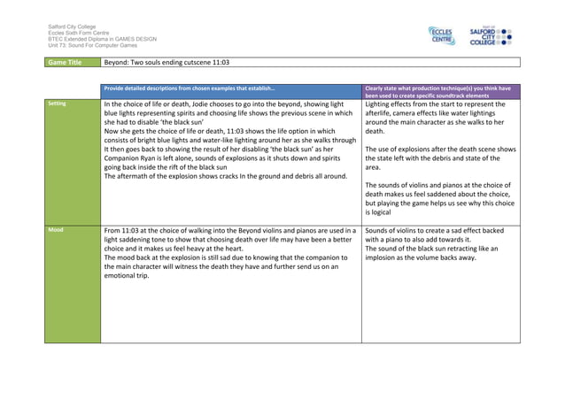 Ig1 task 2 analysis work sheet | DOCX | Musical Instruments | Hobbies ...