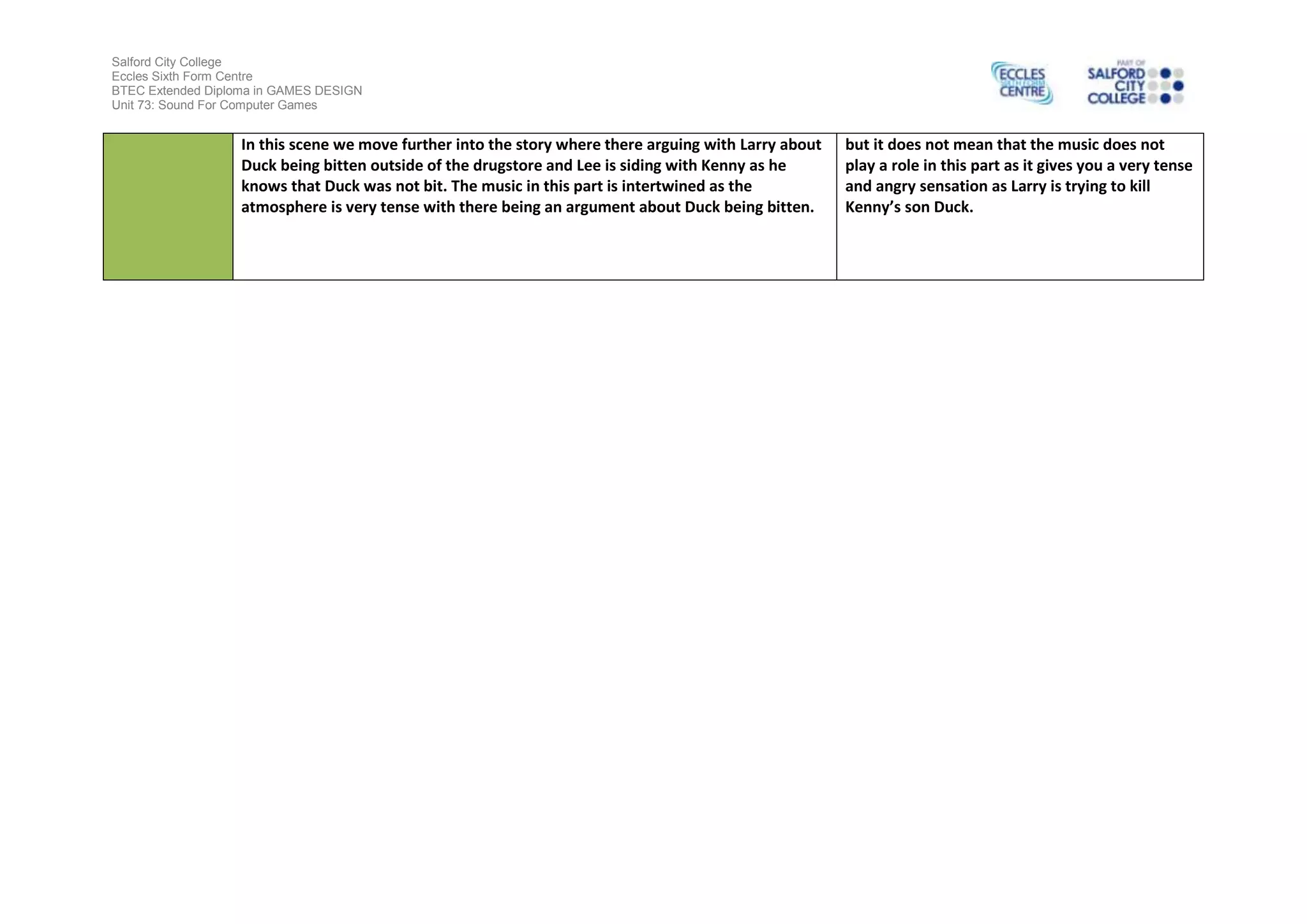 Ig1 task 2 analysis work sheet | DOCX