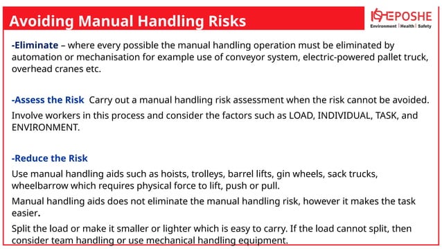 Manual handling and work related upper limb disorder | PPT