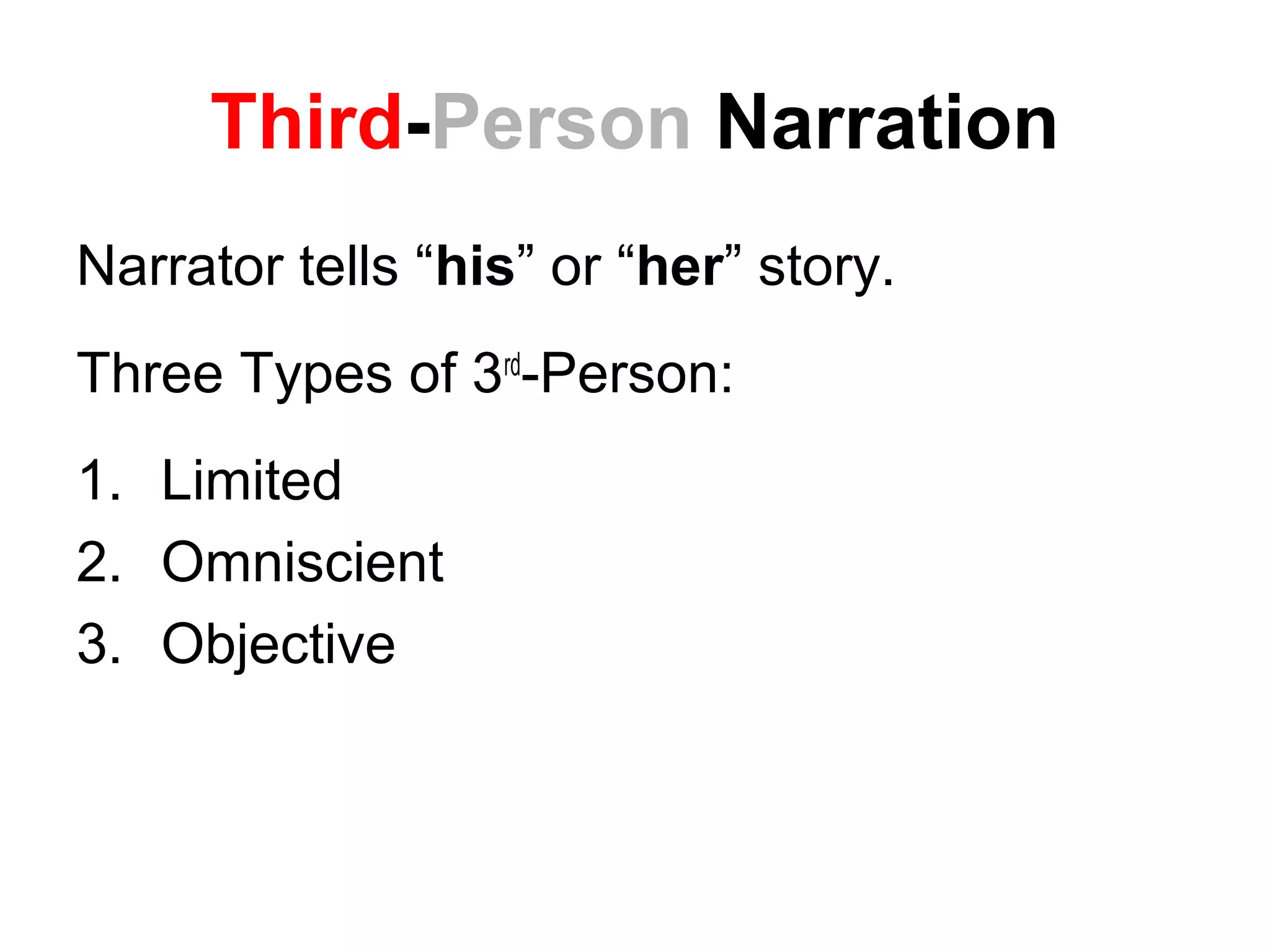 Ig 2 and as revisiosn modes of-third-person-narration-lesson | PPT