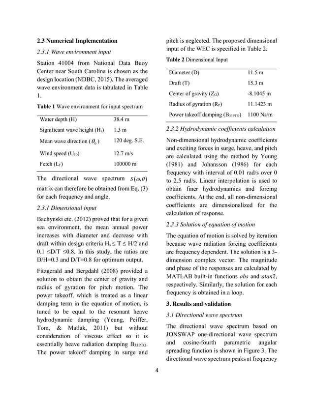 Directional Spreading Effect on a Wave Energy Converter | PDF
