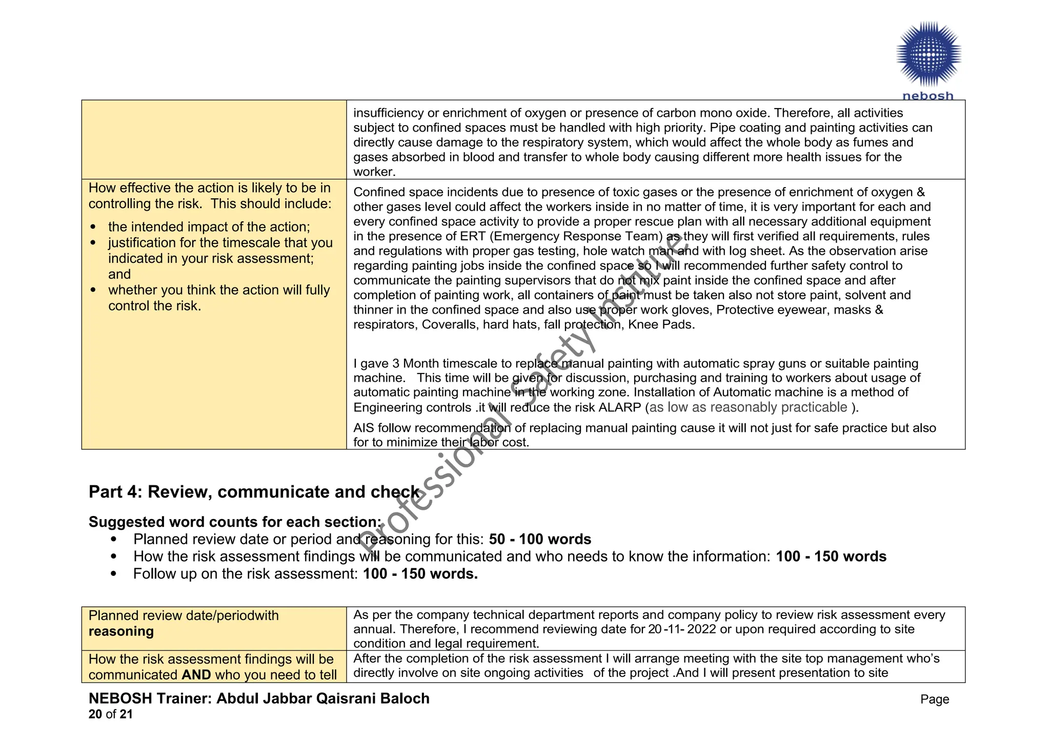 IG2May2022.docx. For ig2 NEBOSH project pdf | DOCX