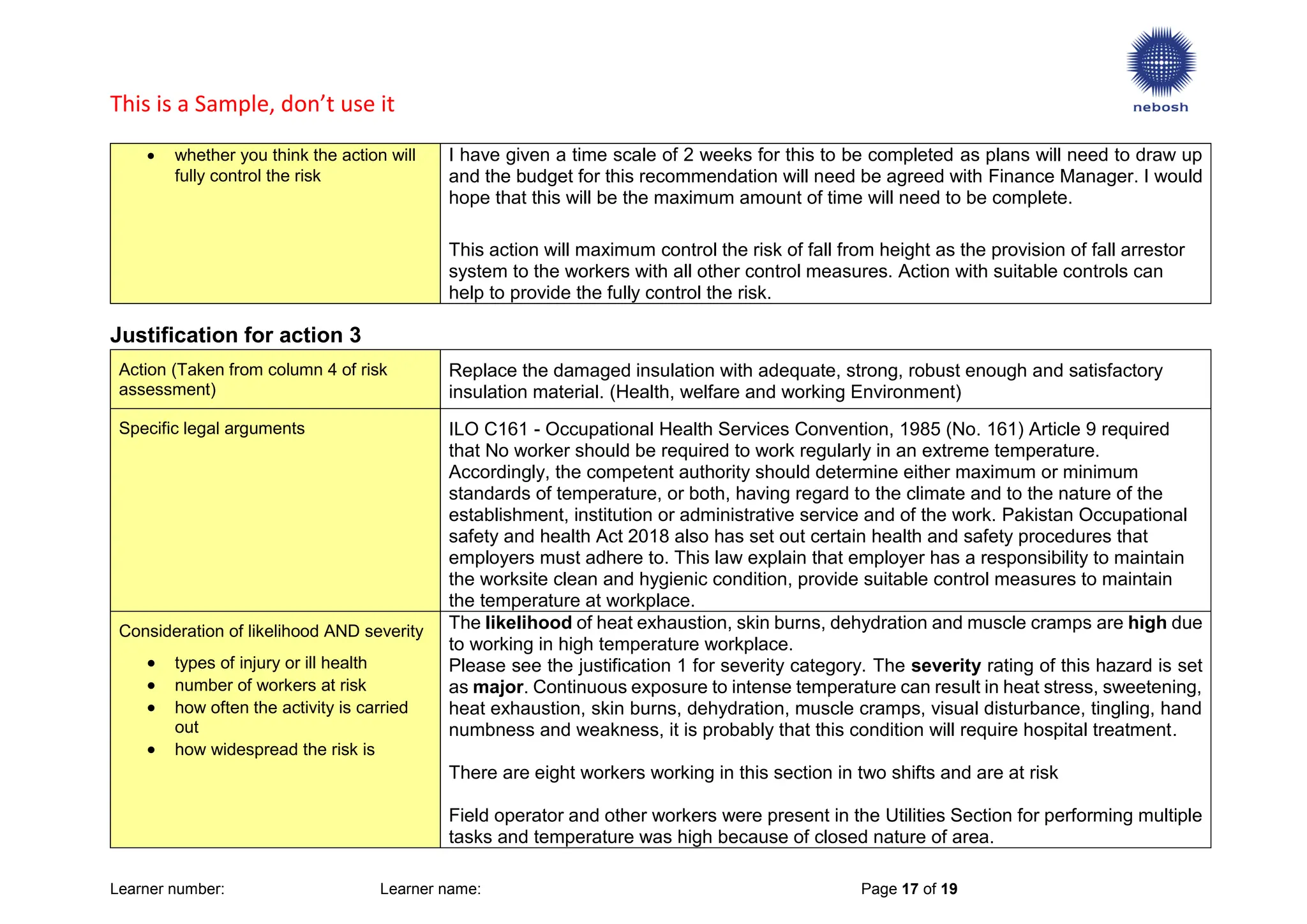 International General certificate risk assessment report of | PDF