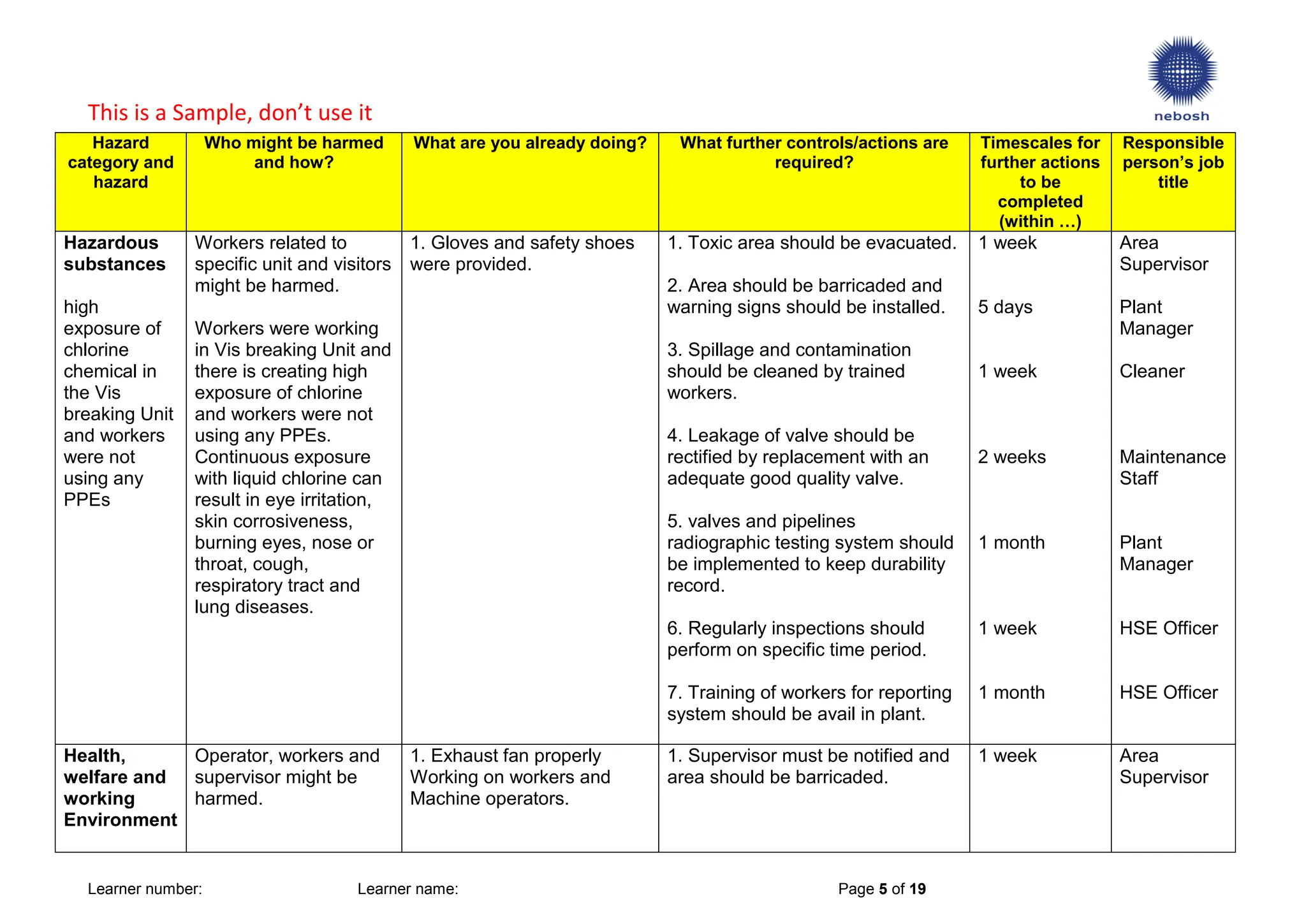 International General certificate risk assessment report of | PDF
