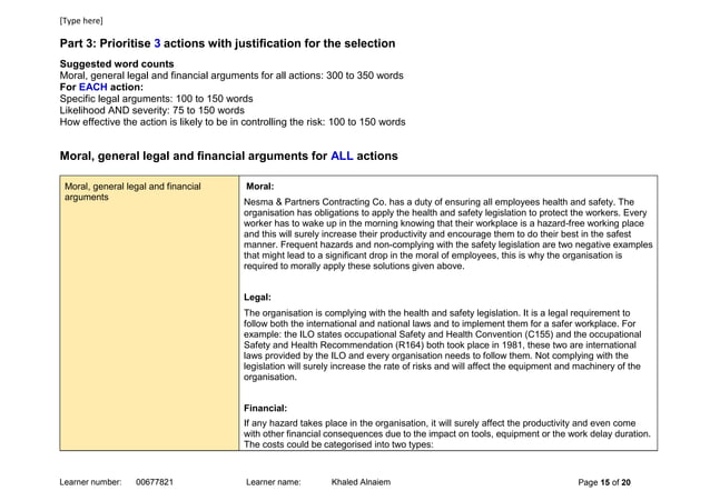 IG2 Risk Assessment.for any copany .docx | Medical Health