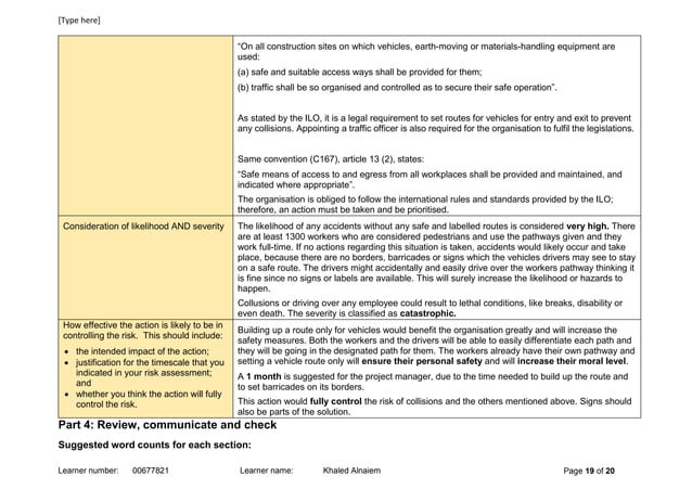 IG2 Risk Assessment.for any copany .docx | Medical Health