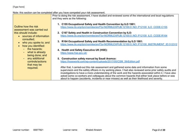 IG2 Risk Assessment.for any copany .docx | Medical Health