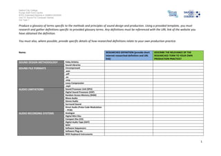 Ig2 task 1 work sheet | DOCX