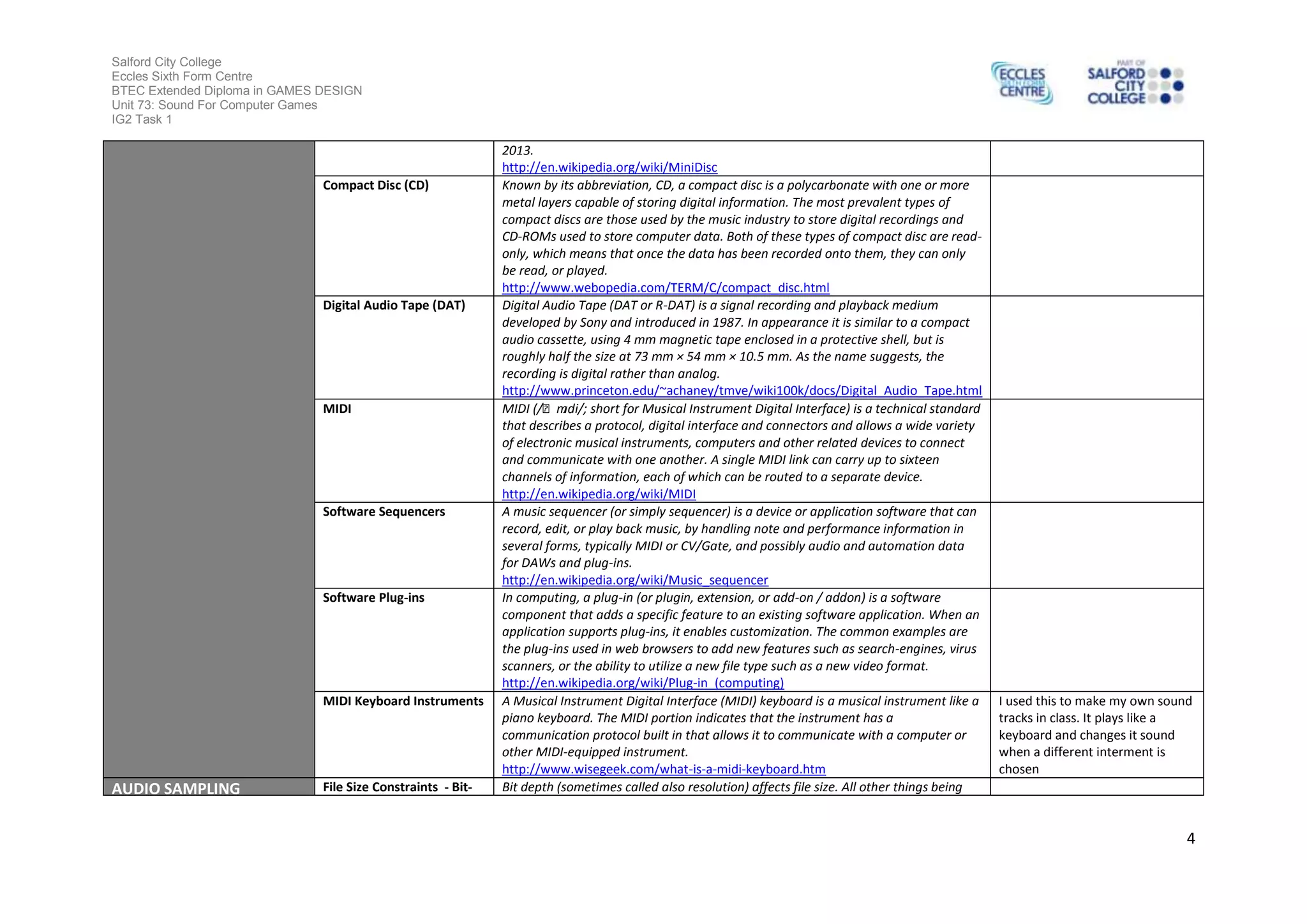 Ig2 task 1 work sheet | DOCX