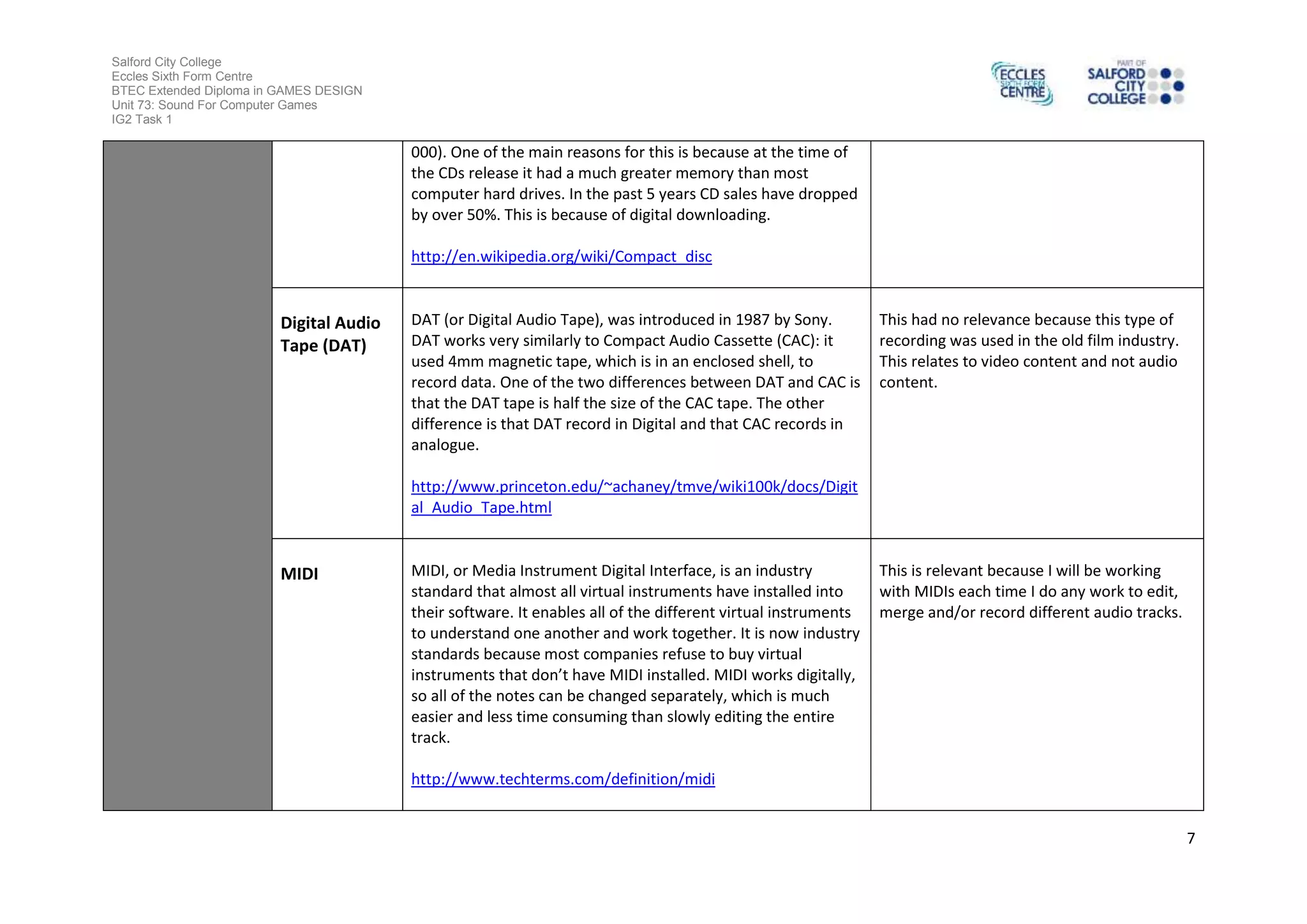 IG2 Task 1 Work Sheet | PPT