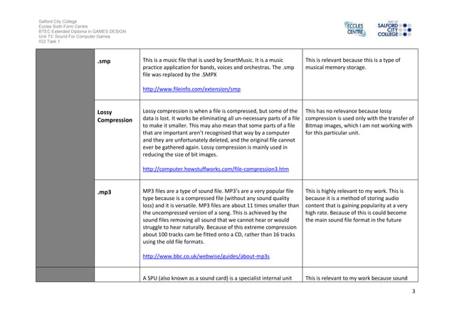IG2 Task 1 Work Sheet | PPT