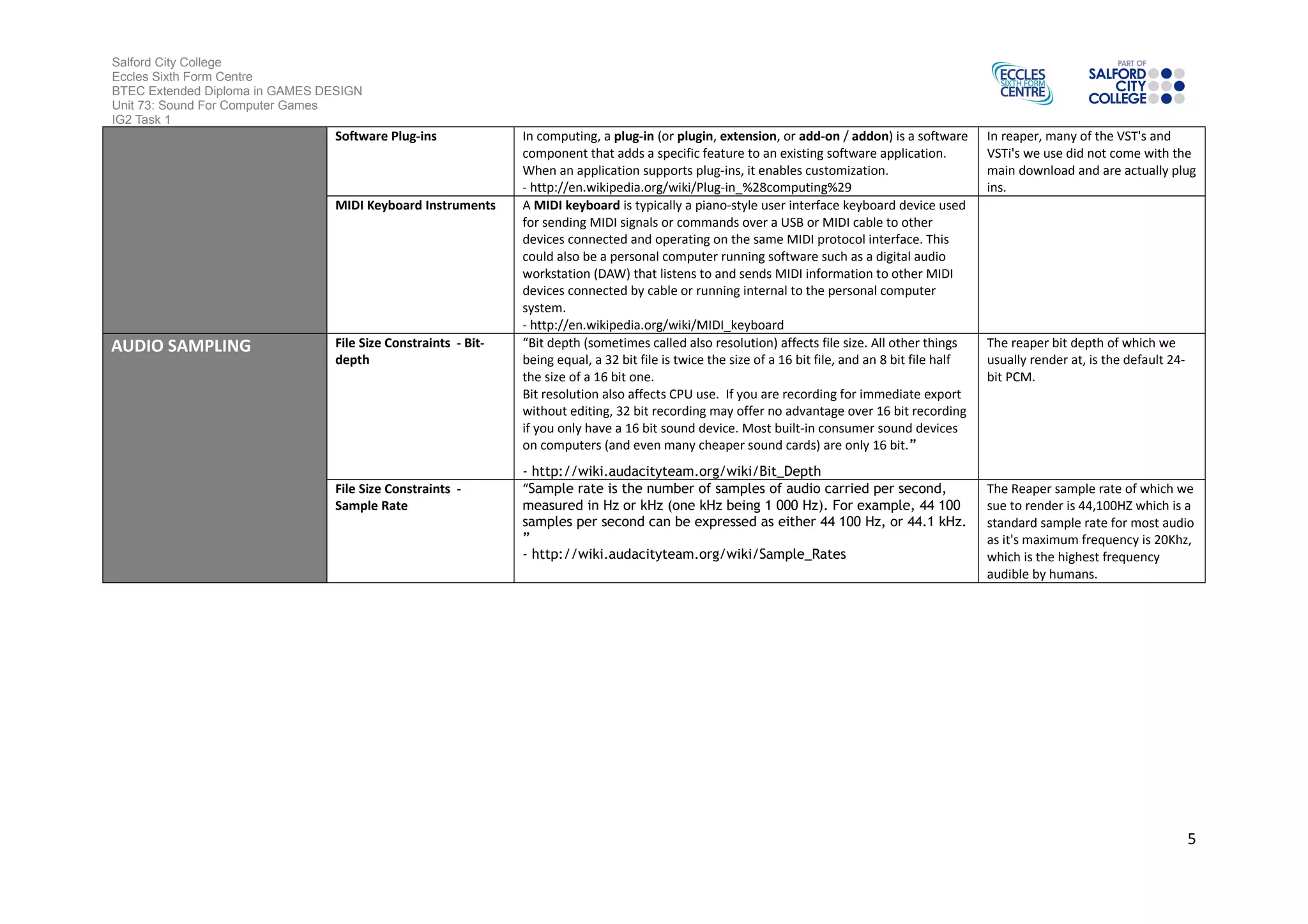 IG2 Task 1 Work Sheet Elliot | PPT