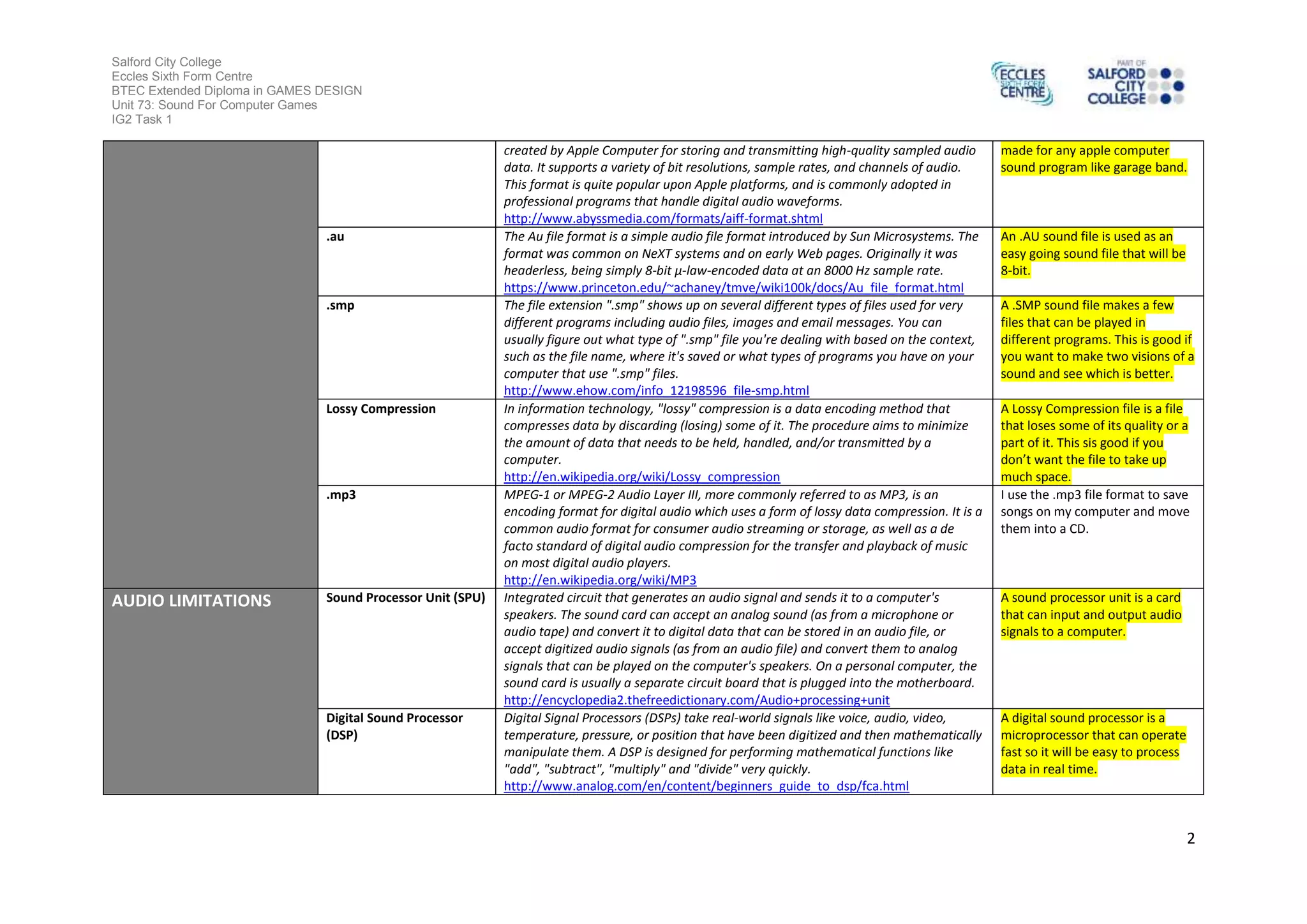 Ig2 task 1 work sheet (revisited) | PPT