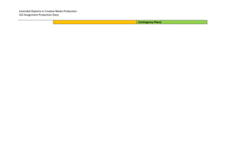 Ig3 music video_production_diary_template | PPT