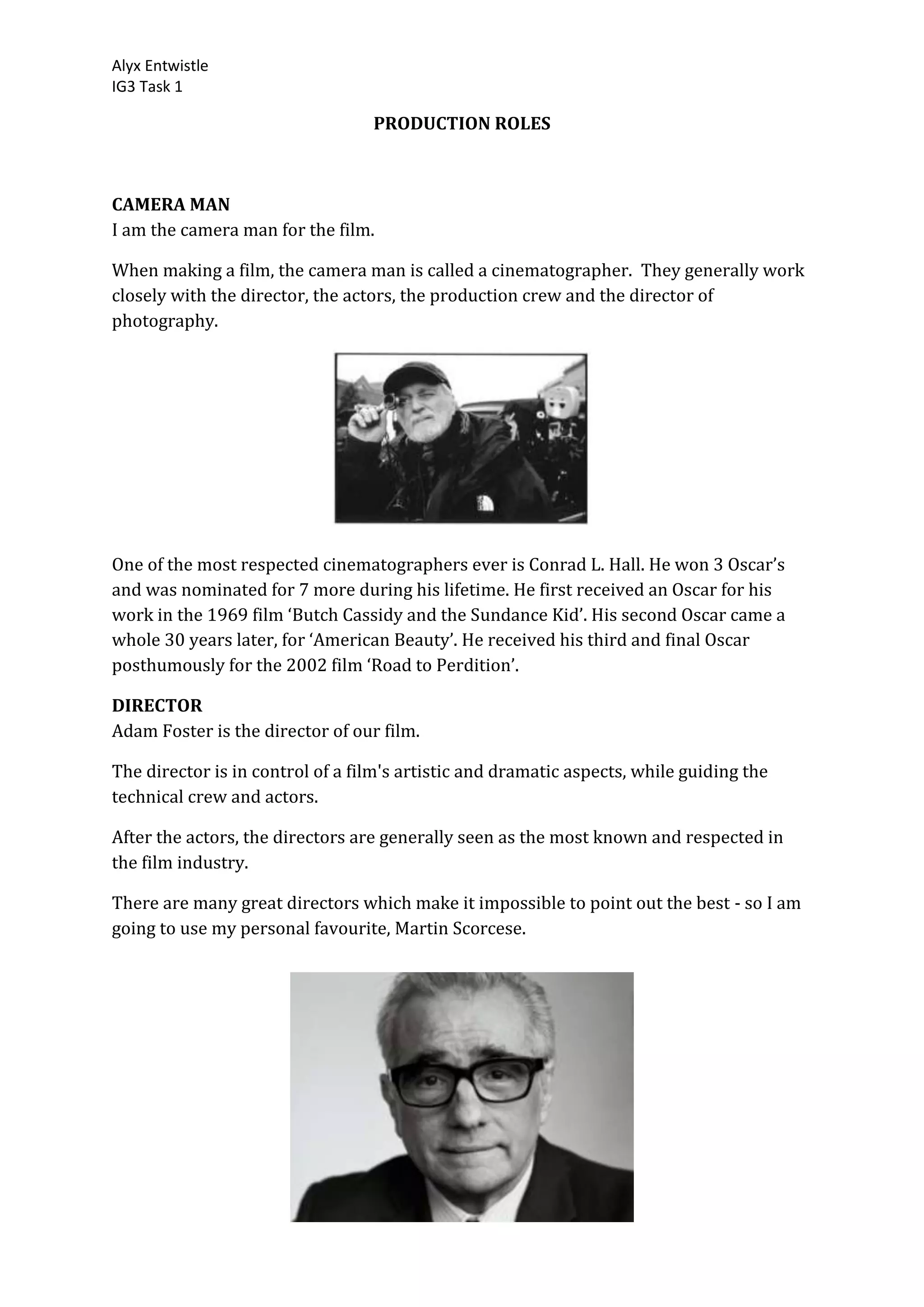 IG3 Task 1 | DOCX | Video Production | Content Production