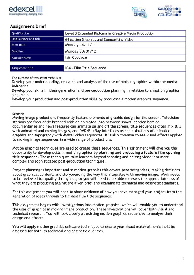IG4 Assingment Brief | DOCX