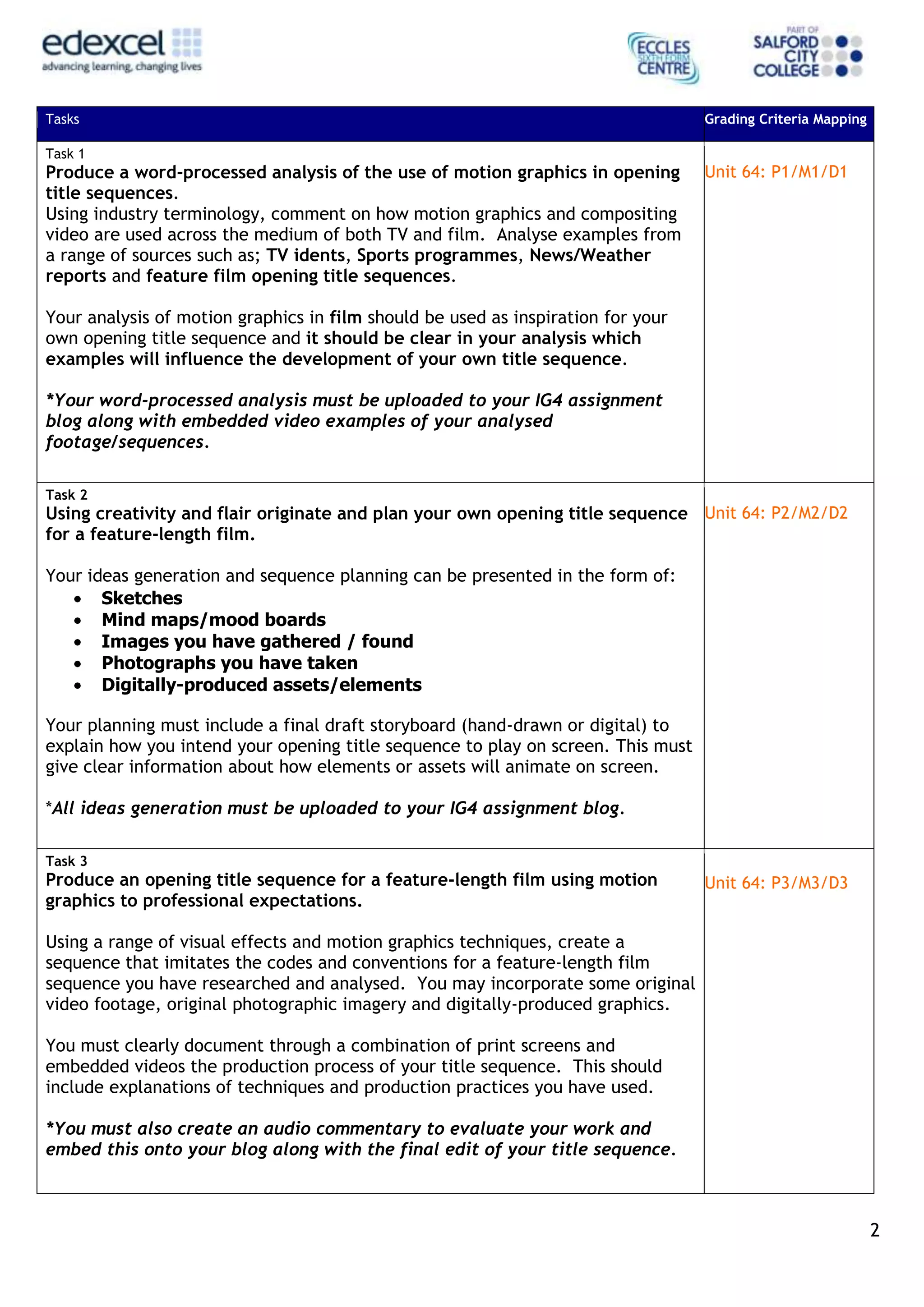 IG4 assignment motion graphics | DOCX