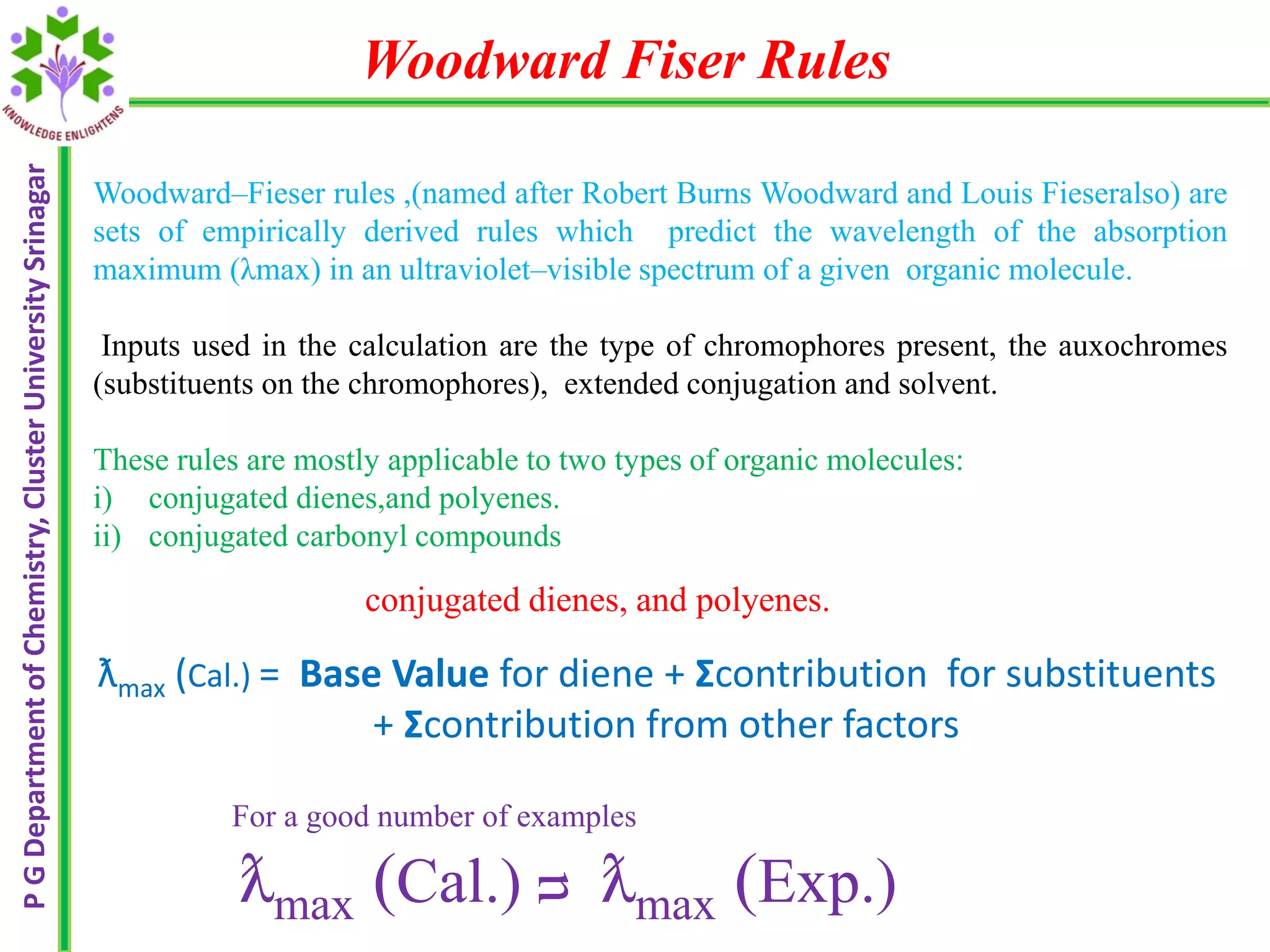 Woodward Fieser Rule. | PDF
