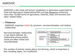 Development and Application of Agriculture Ontologies | PPTX