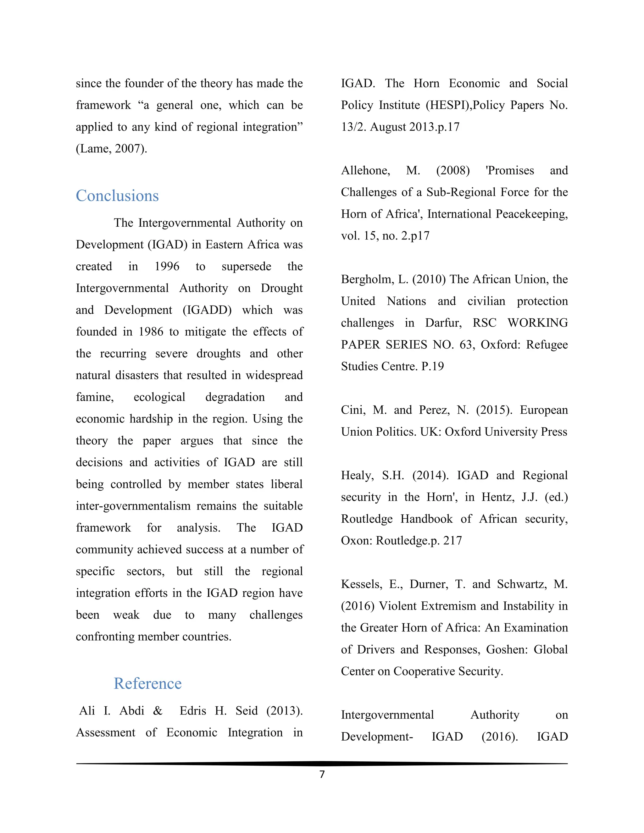 IGAD: Establishment And Functions of IGAD Based on one of regional ...