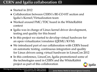 Driving and virtualizing control systems: the Open Source approach used in WhiteRabbit (HEPTech ...