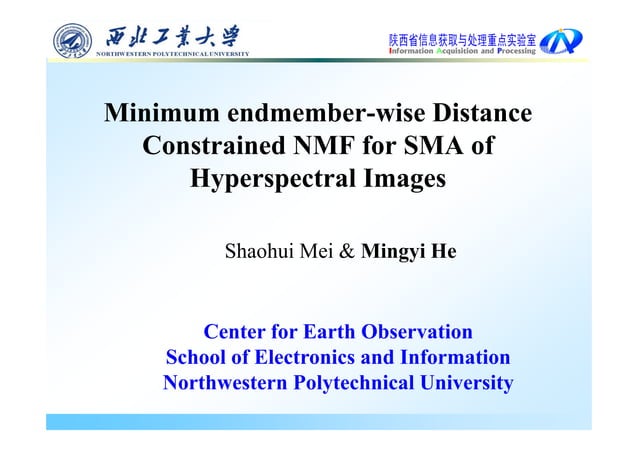 Minimum Endmember Wise Distance Constrained Nonnegative Matrix Factorization For Spectral