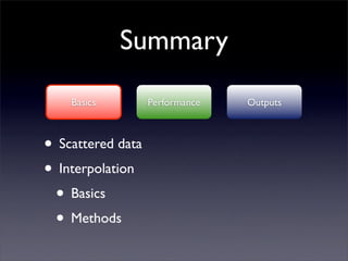 Performance Evaluation for Scattered Data Interpolation | PPT