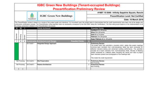 Igbc green new buildings nbt precertification preliminary review infin ...
