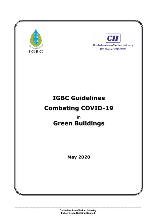 IGBC Guidelines for Green Buildings - Post COVID 19 | PDF
