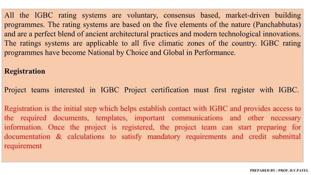 IGBC RATING SYSTEM | PPTX | Construction Industry | Industries