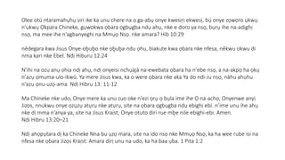 Igbo - The Precious Blood of Jesus Christ - Ọbara Jizọs Kraịst dị oke ...