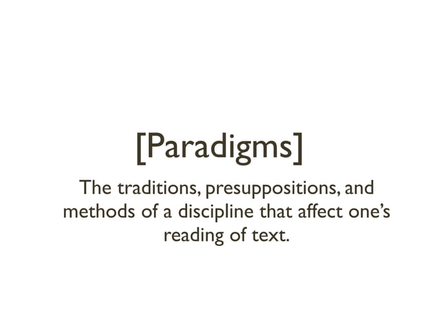 Paradigms, Perspectives, Models, and Methods | PPT