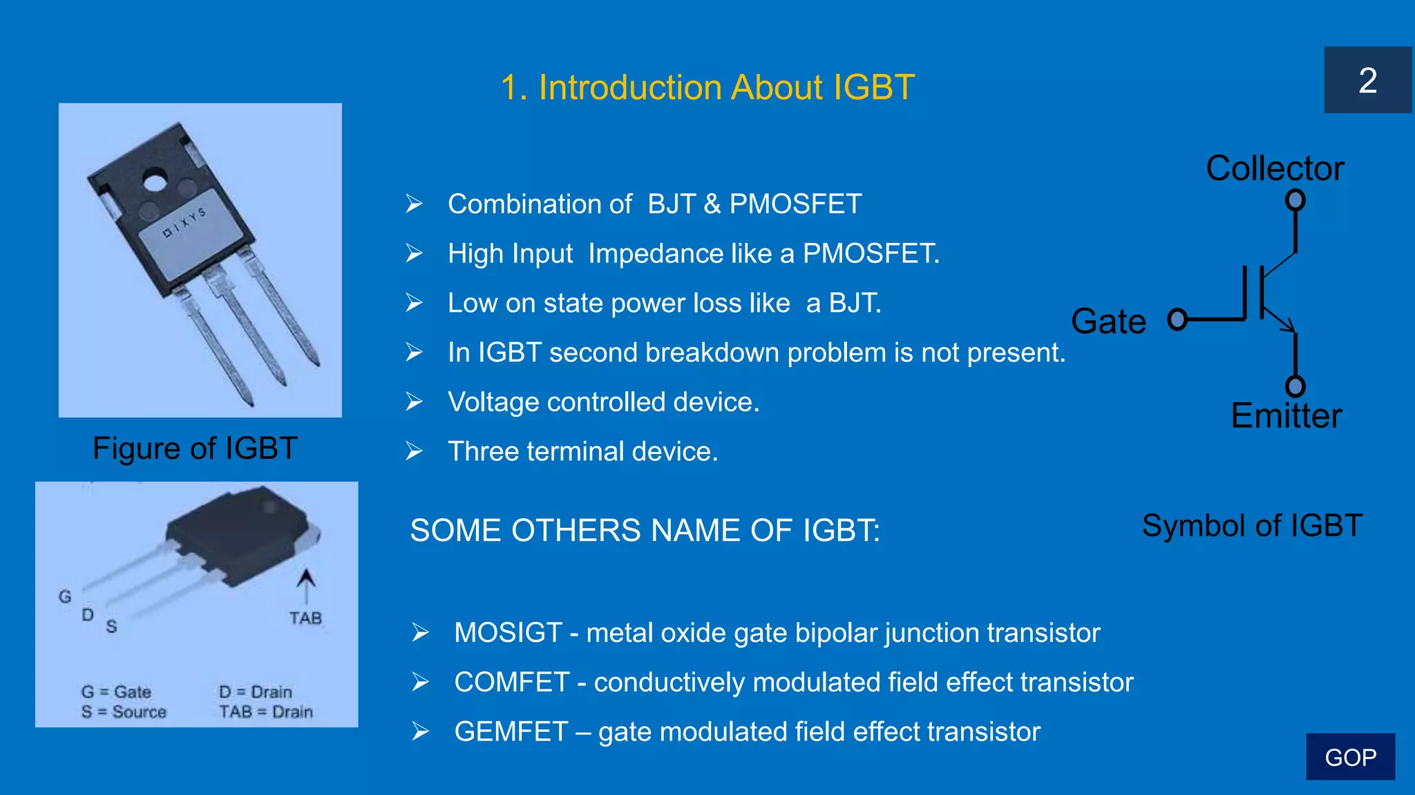 IGBT(INSULATED GATE BIPOLAR TRANSISTOR) | PPTX