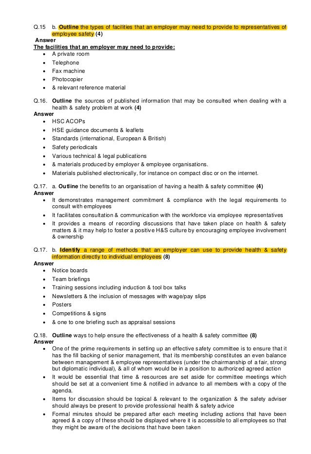 Introduction to Health and Safety at Work Solution Manual of by Ed Fe…