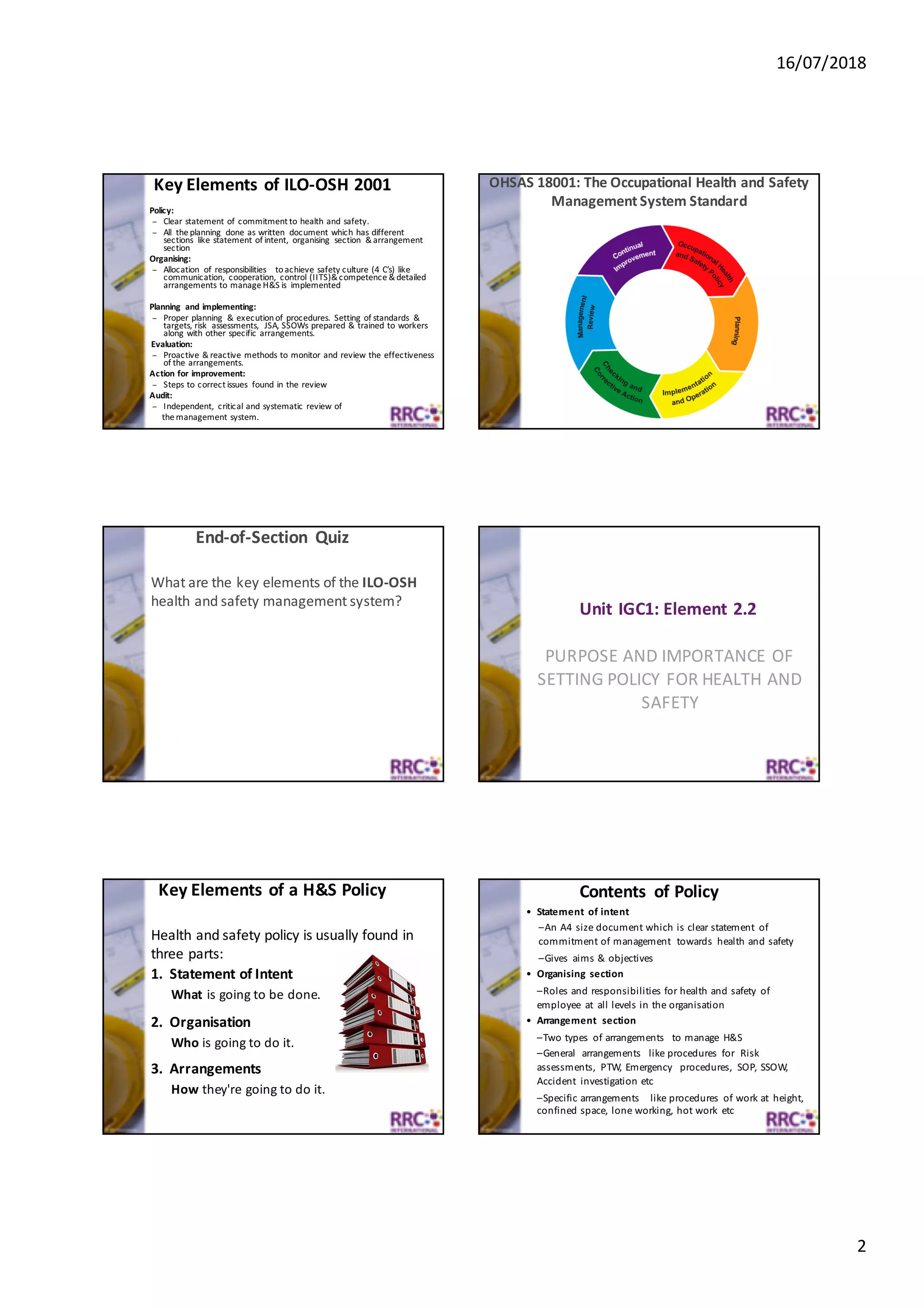 Nebosh Igc1 element 2 | PDF