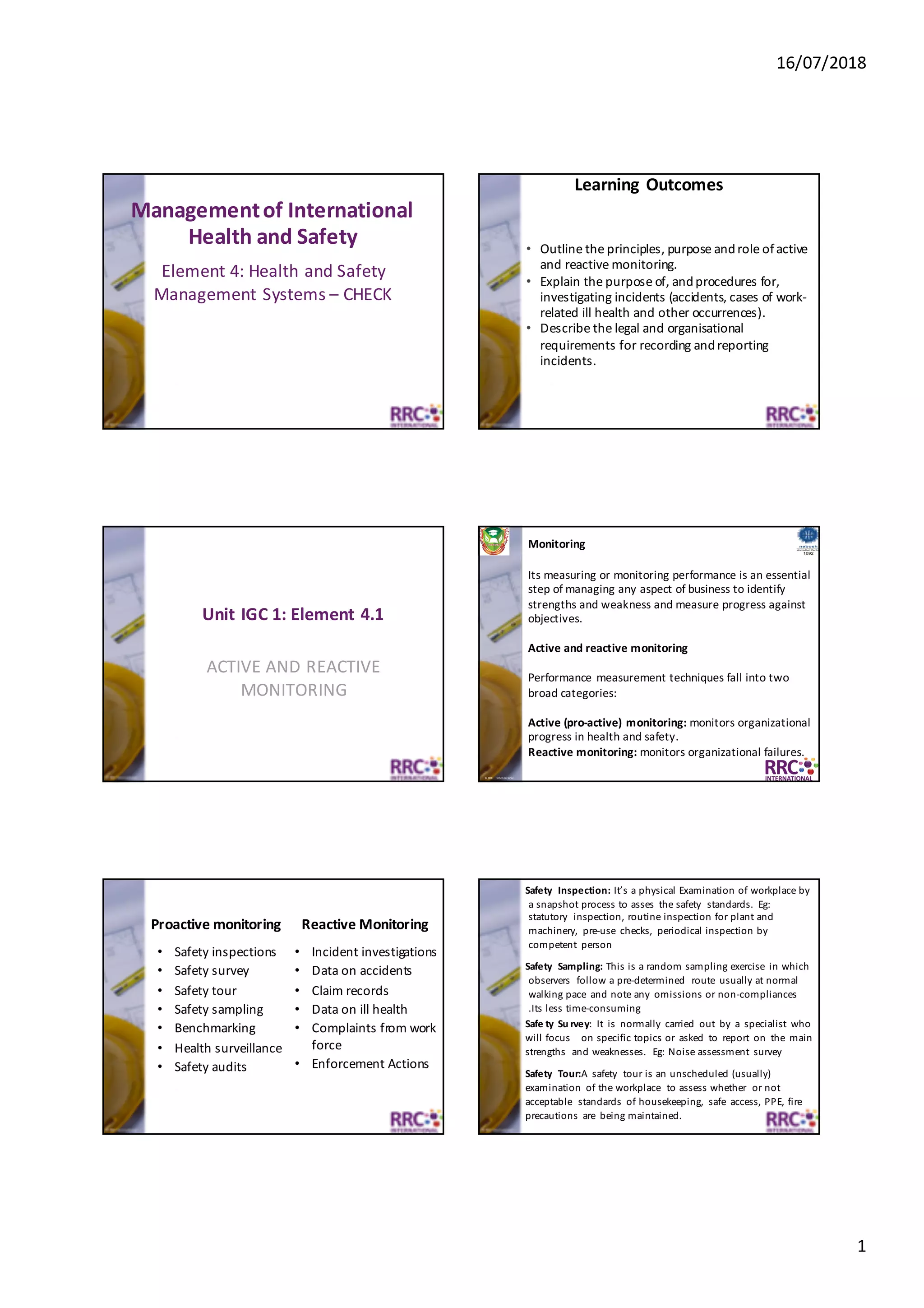 nebosh Igc1 element 4 | PDF