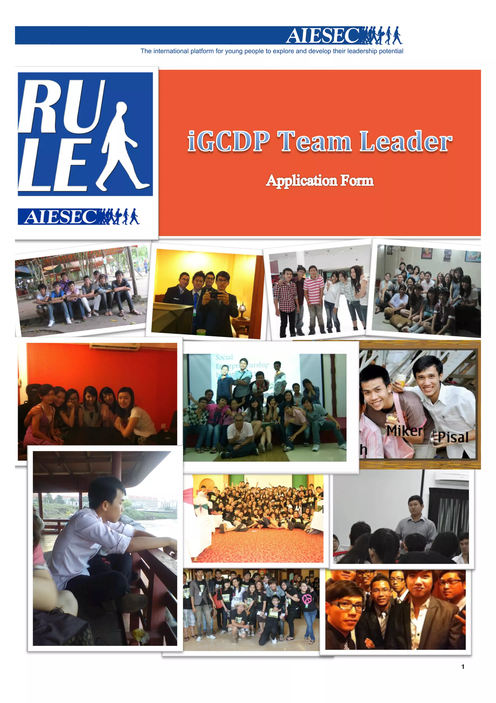 iGCDP team leader application form | PDF