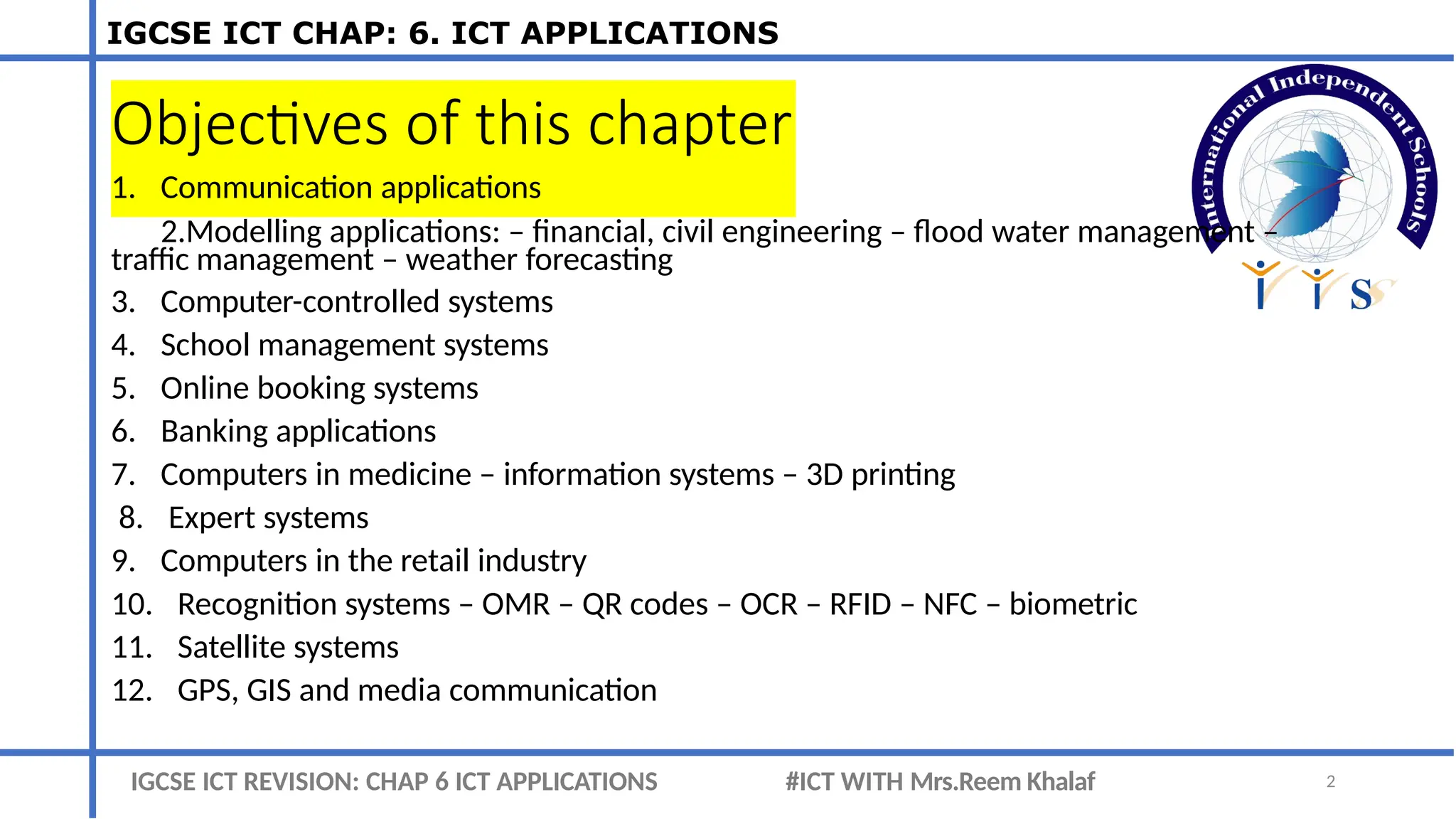 Igcse Ict Chapter 6 Ict Applications Pptx