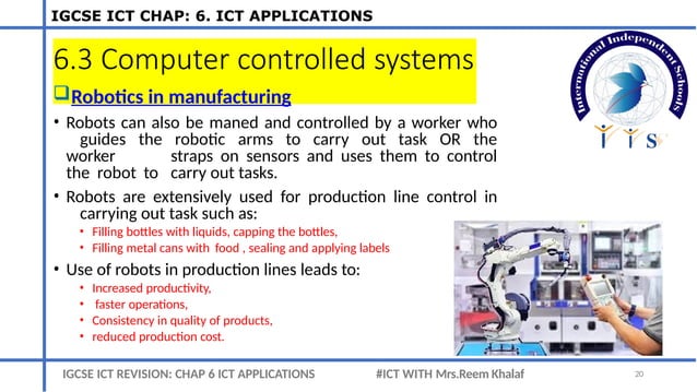 Igcse Ict Chapter 6 Ict Applications Pptx