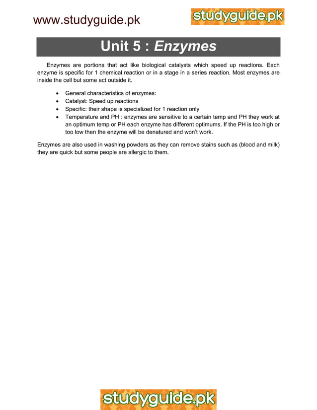 IGCSE Biology Revision Notes | PDF