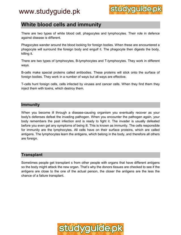 IGCSE Biology Revision Notes | PDF
