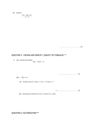 IGCSE ALGEBRA PRACTICE QUESTION PAPERS .pdf