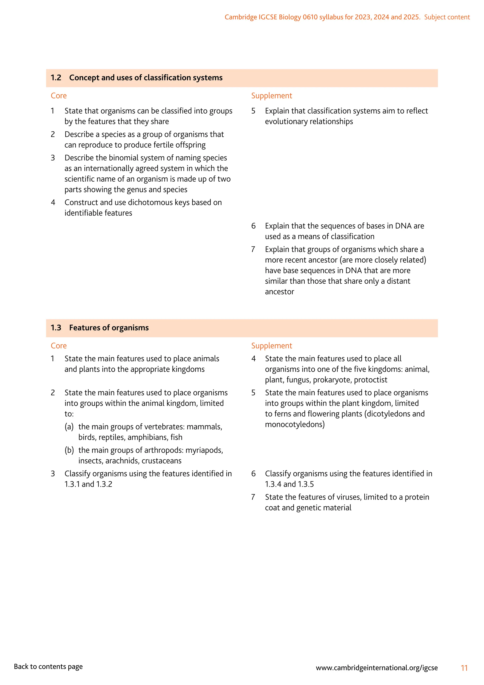 IGCSE Biology (0610) syllabus for the year 2023-2025 | PDF