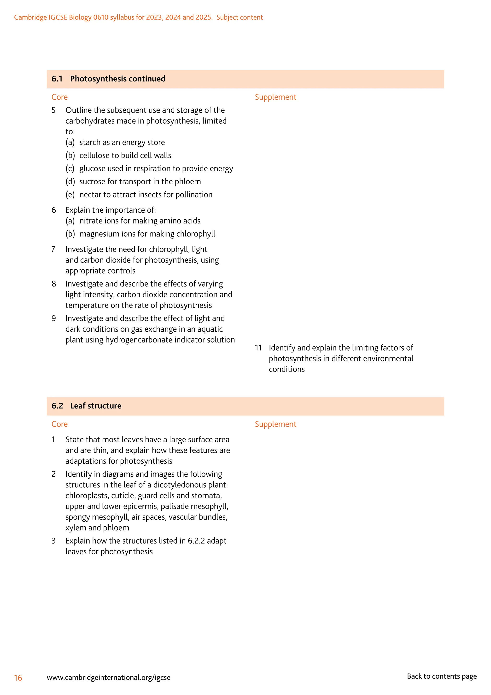 IGCSE Biology (0610) syllabus for the year 2023-2025 | PDF