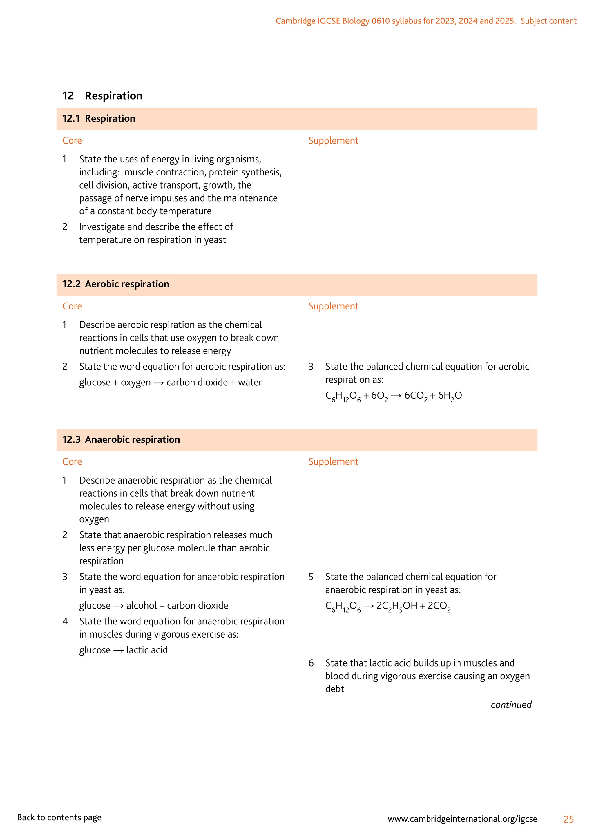 IGCSE Biology (0610) syllabus for the year 2023-2025 | PDF