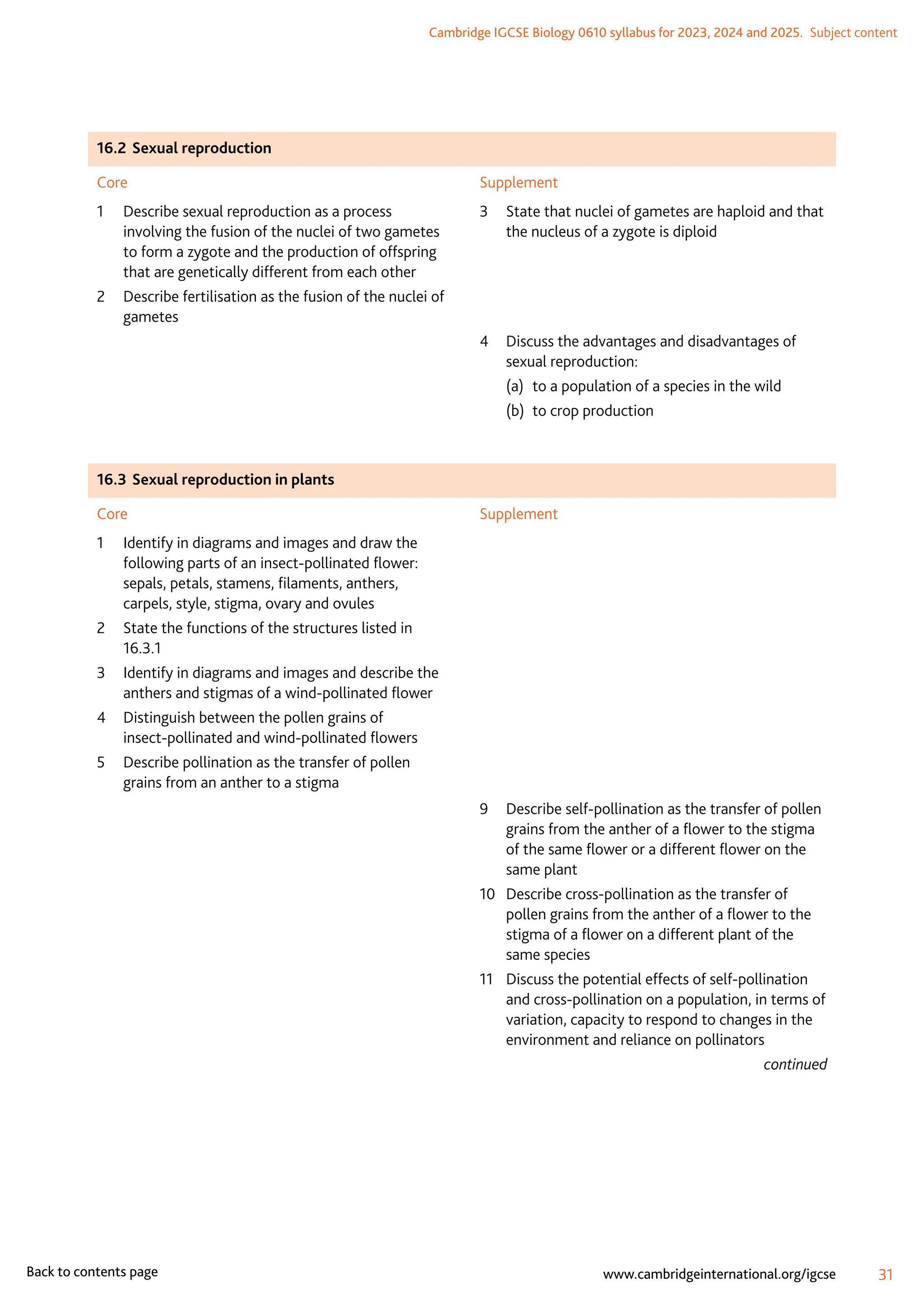 IGCSE Biology (0610) syllabus for the year 2023-2025 | PDF